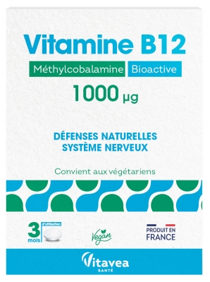 Vitavea Vitamine B12 Méthylcobalamine Bioactive 90 Comprimés ...