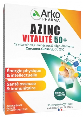 Arkopharma Azinc Vitalité 50+ Formule Complète 30 Comprimés ...