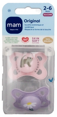 MAM 2 Sucettes Original Nature 2 à 6 Mois | parapharmacielafayette.com