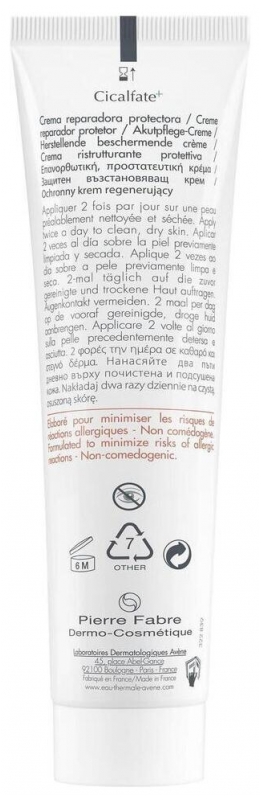 Avène Cicalfate + Crème Réparatrice Protectrice - Peaux Sensibles et ...