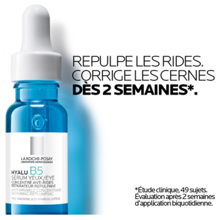 La Roche-Posay Hyalu B5 Sérum Yeux Anti-Rides à l'Acide Hyaluronique 15 ...