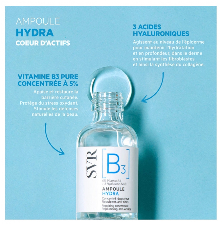 SVR Hydra [B3] Ampoule Concentré Réparateur 30 ml ...