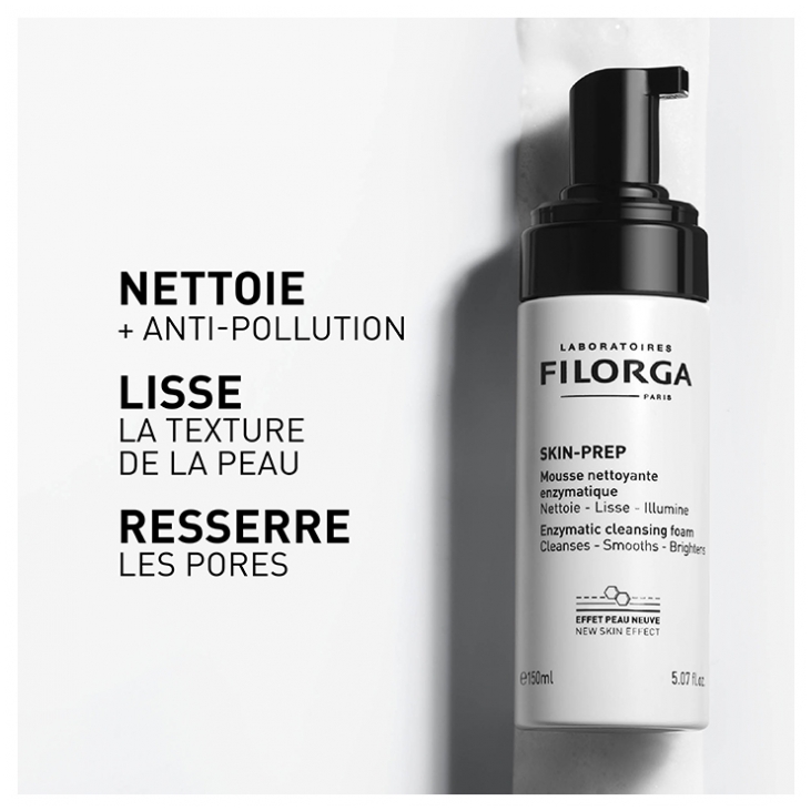 Filorga SKIN-PREP Mousse Nettoyante Enzymatique Visage & Yeux 150 ml ...