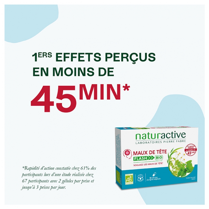 Naturactive Maux de Tête Flash Bio 14 Unités | parapharmacielafayette.com