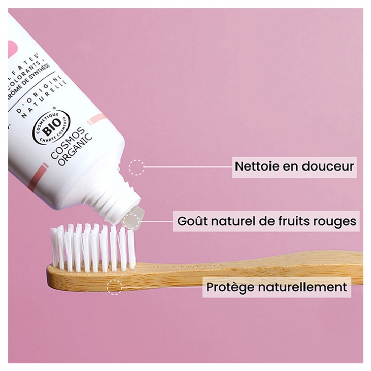 Pulpe de Vie Dentifrice Enfant Goût Fruits Rouges à l'extrait de ...