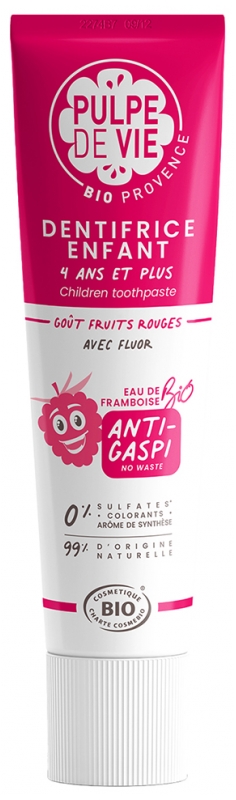 Pulpe de Vie Dentifrice Enfant Goût Fruits Rouges à l'extrait de ...