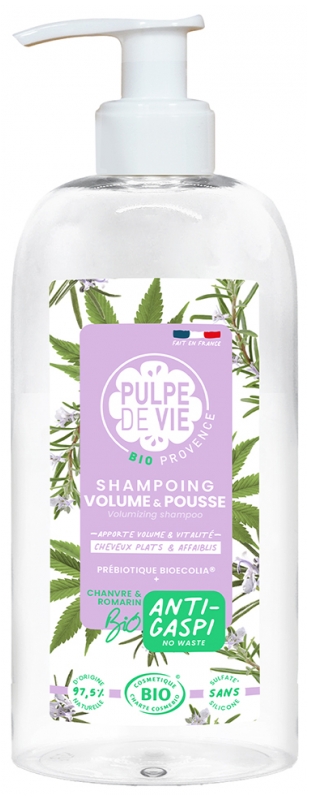 Pulpe de Vie Shampoing Chanvre et Romarin Volume et Pousse Bio 400 ml ...