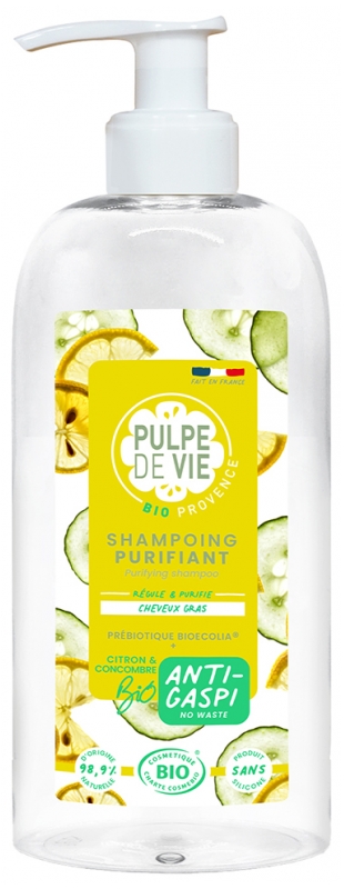 Pulpe de Vie Shampoing Citron et Concombre Purifiant Bio 400 ml ...