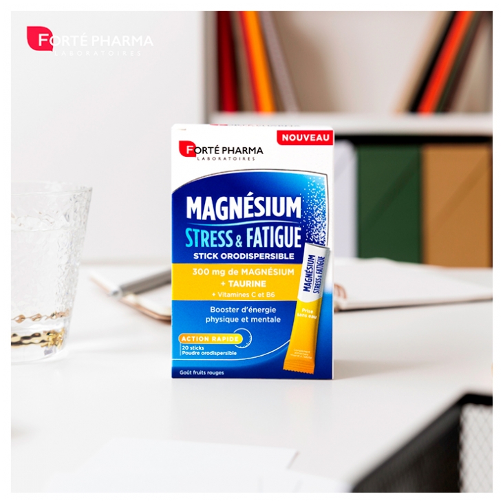 Forté Pharma Magnésium 300 mg Stress & Fatigue 20 Sticks ...