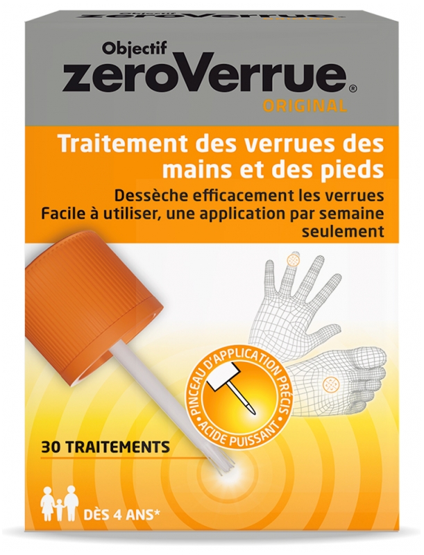 Mylan Objectif ZeroVerrue Traitement des Verrues Mains et Pieds 5 ml ...