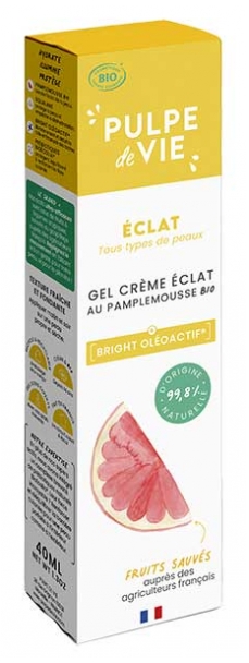 Pulpe de Vie Éclat Gel Crème Tous Types de Peaux Bio 40 ml ...