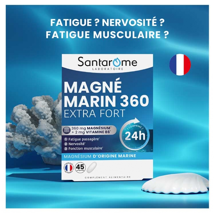 Santarome Magné Marin 360 Extra Fort 24H 45 Comprimés ...