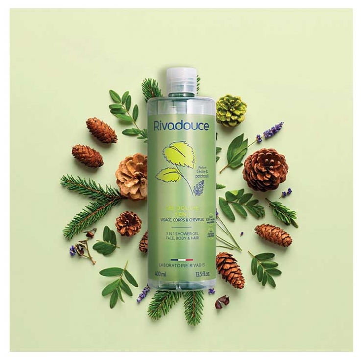 Rivadouce Gel Douche 3en1 Cèdre & Patchouli Corps Visage Cheveux 400 ml ...