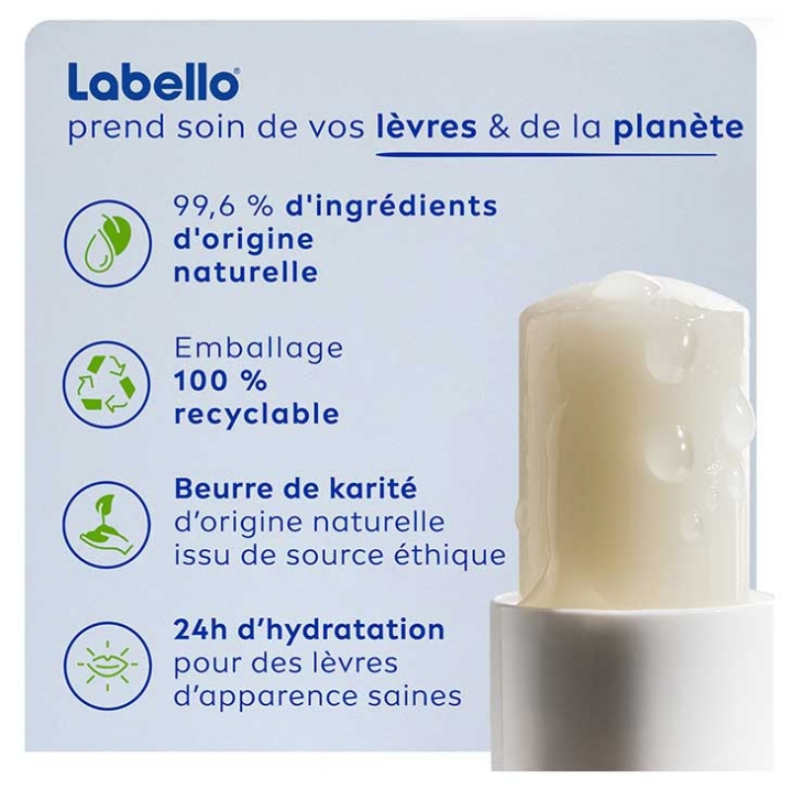 Labello Stick Original 4,8 g + Hydro Care Soin des Lèvres SPF15 4,8 g ...