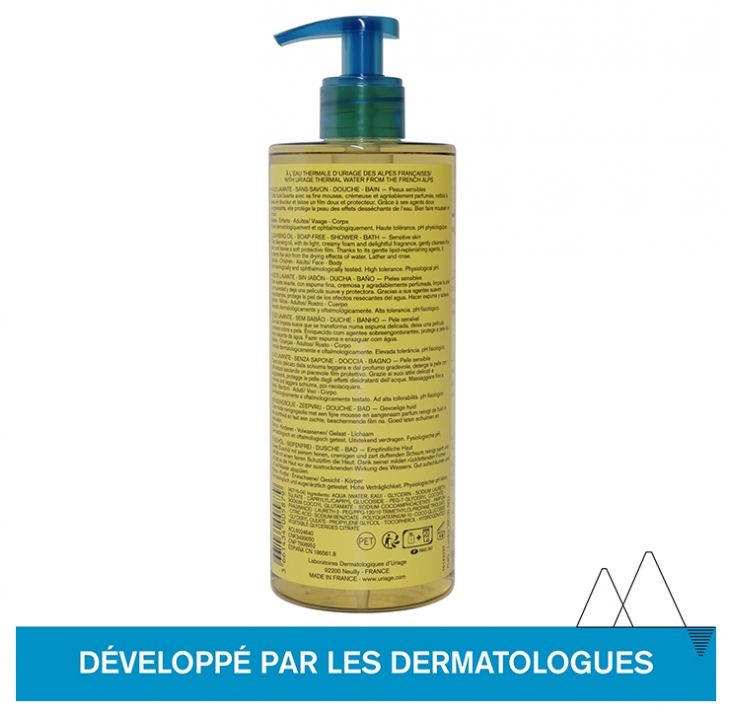 Uriage Derm-Phy Huile Lavante Visage et Corps 1 L ...