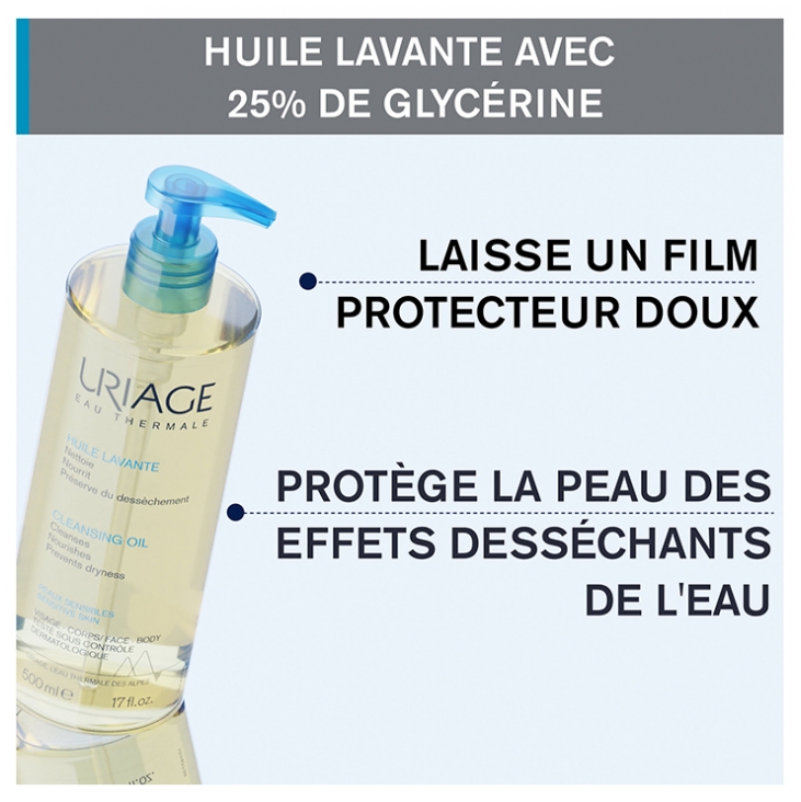Uriage Derm-Phy Huile Lavante Visage et Corps 1 L ...
